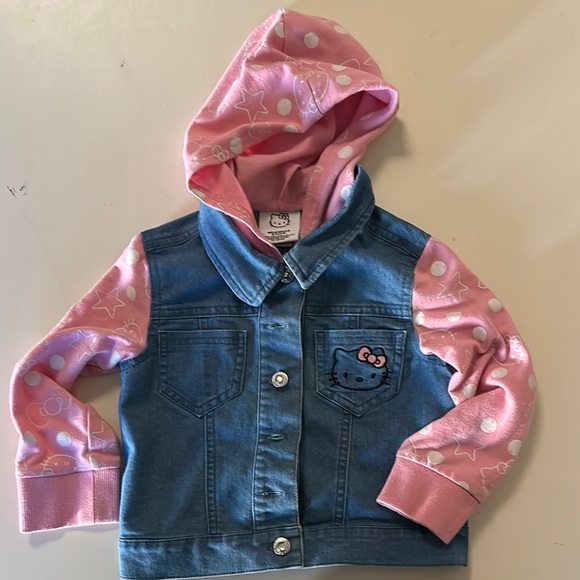 Hello Kitty | Jackets & Coats | Hello Kitty Denim Jacket With Pink ...
